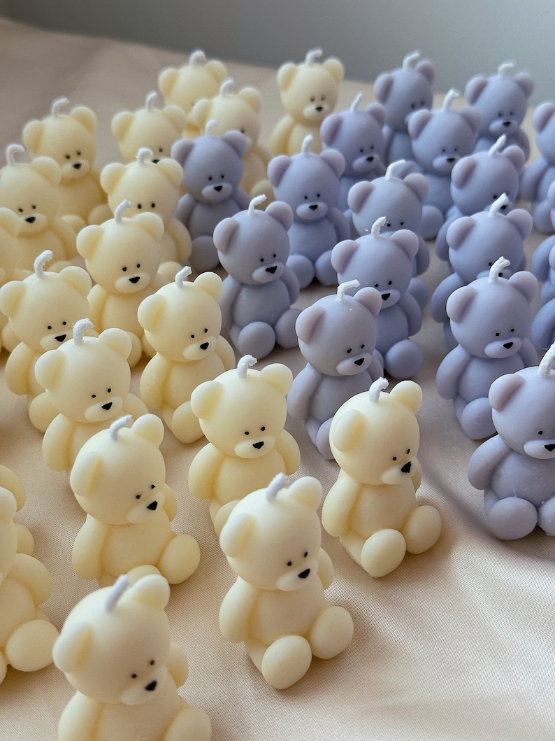 Bear Candle Mini Teddy Bear Party Favors Cute Candle Handmade Gift Baby ...