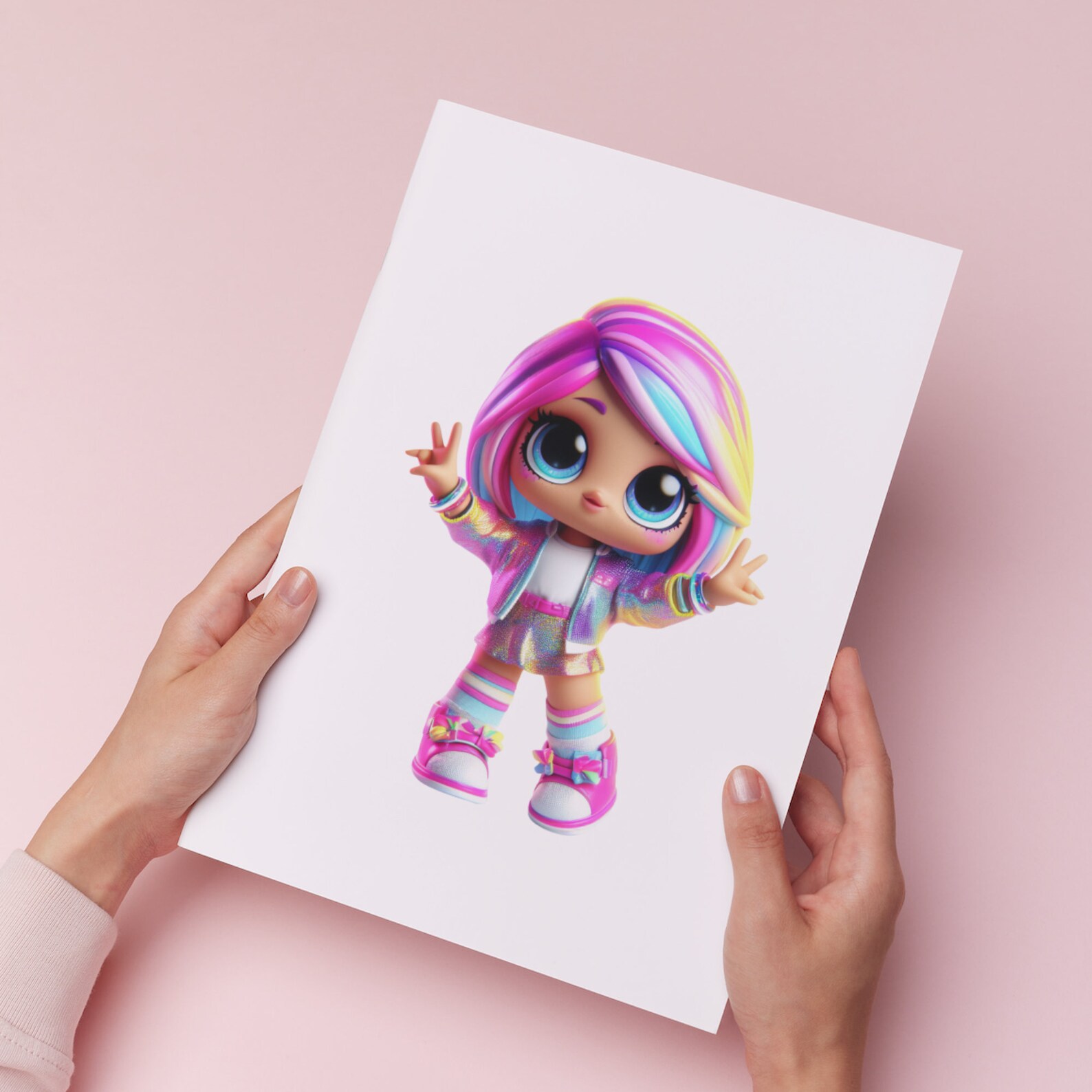 Vibrant Adorable Birthday Party Girl Characters Instantly Download ...
