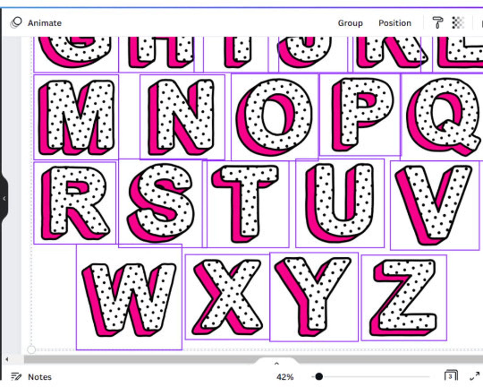 Polka Dot Alphabet Canva Template: Customizable Letter Designs (digital ...