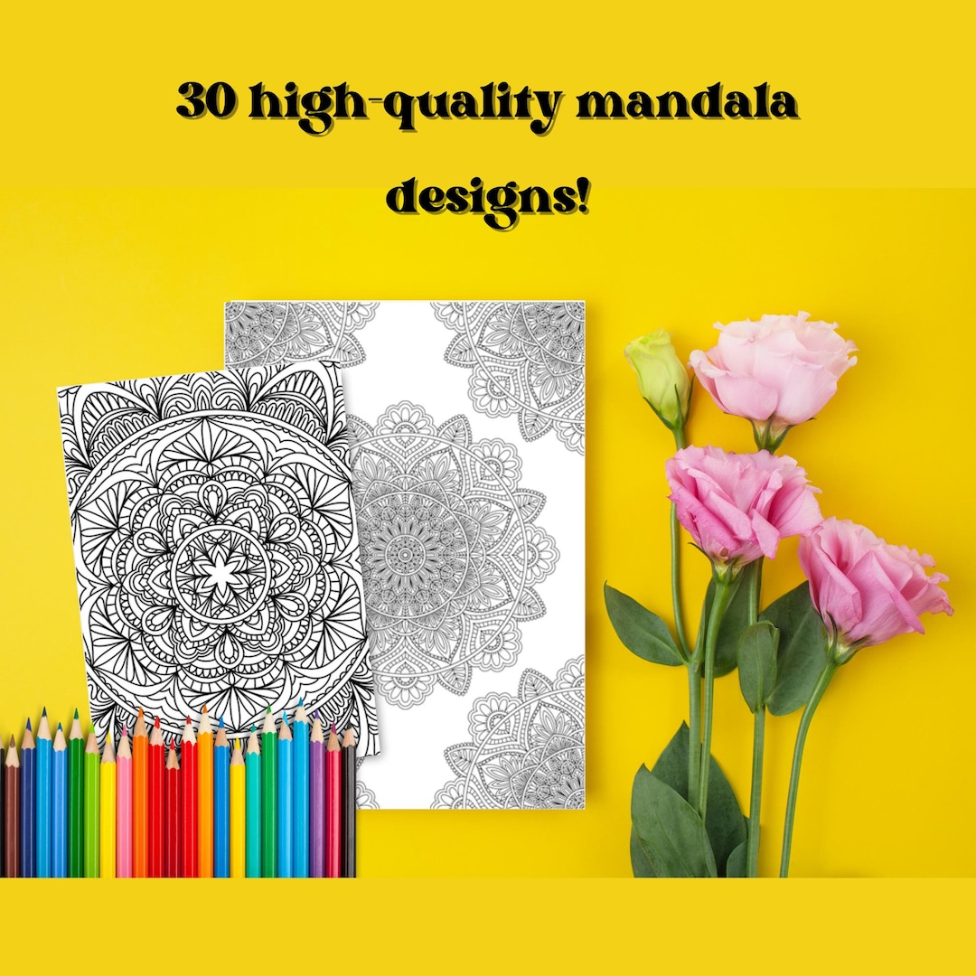 30 Printable Flower Mandala Coloring Pages | Instant Download ...