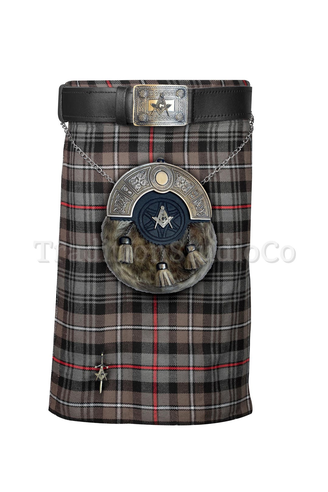 Scottish Highland Tartan Kilt Outfit Masonic 6 Pieces Wedding Kilt ...