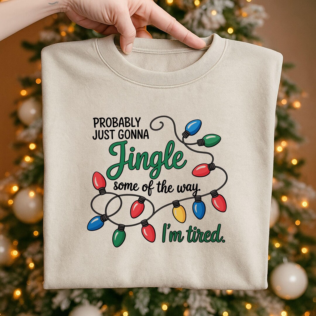 Probably Just Gona Jingal Christmas PNG | Cute Christmas Lights Clipart ...