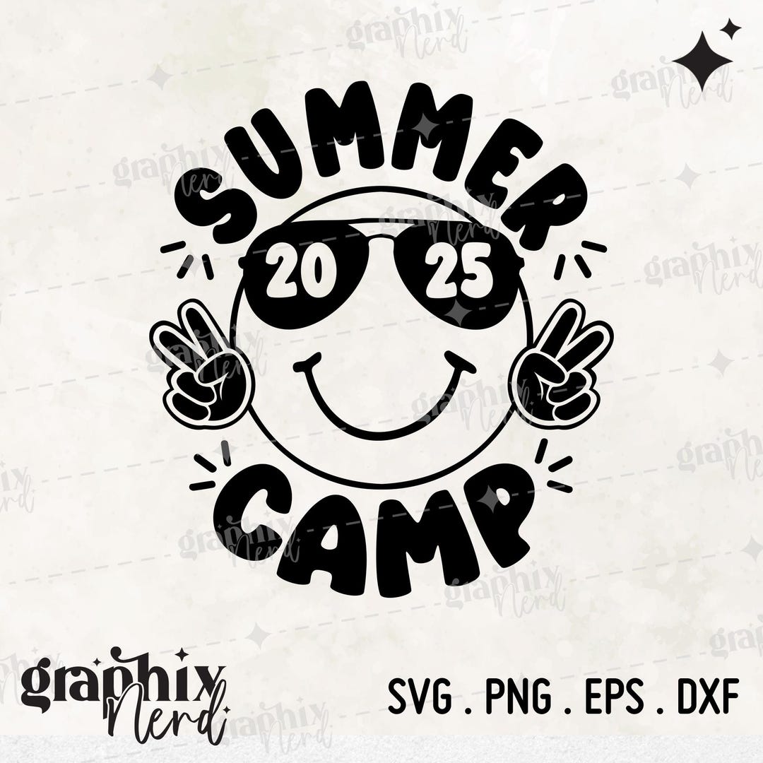 Summer Camp 2025 Svg, Camping Vibes Svg, Camp Life Svg, Summer Vacation ...