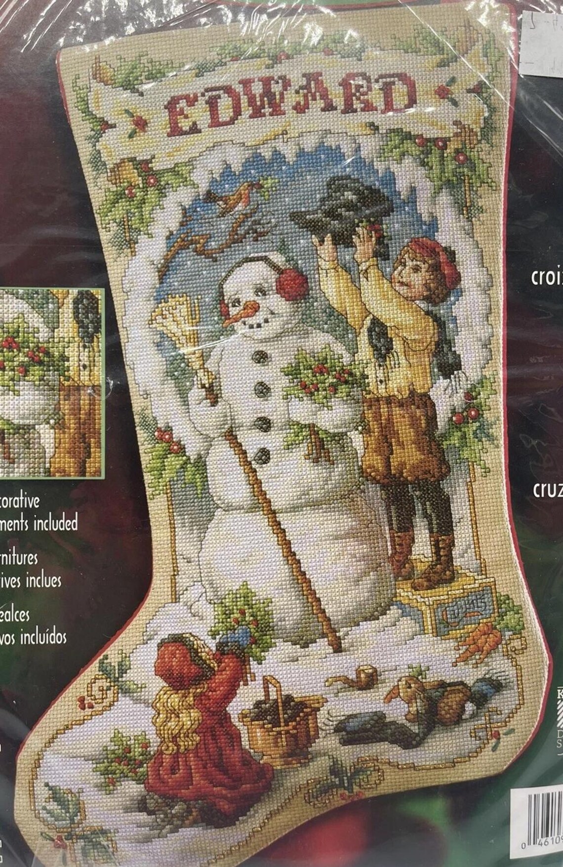 Counted Cross Stitch Pattern Holiday Nostalgia Stocking PDF Digital ...