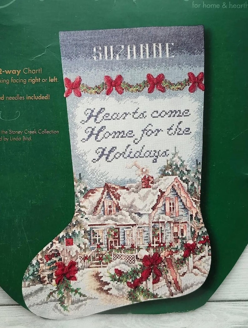 Counted Cross Stitch Pattern Holiday at Home Stocking PDF Digital File ...