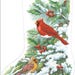 Cross Stitch Pattern Early Snow Cardinals Stocking PDF Digital File - Etsy
