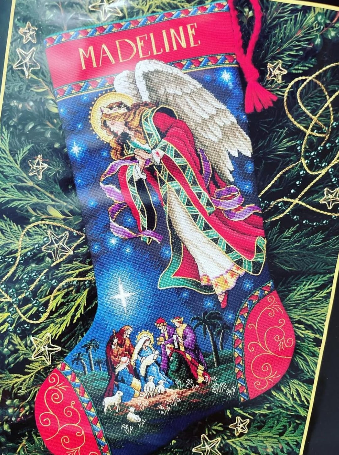 Cross Stitch Pattern Heavenly Herald Stocking PDF Digital File - Etsy