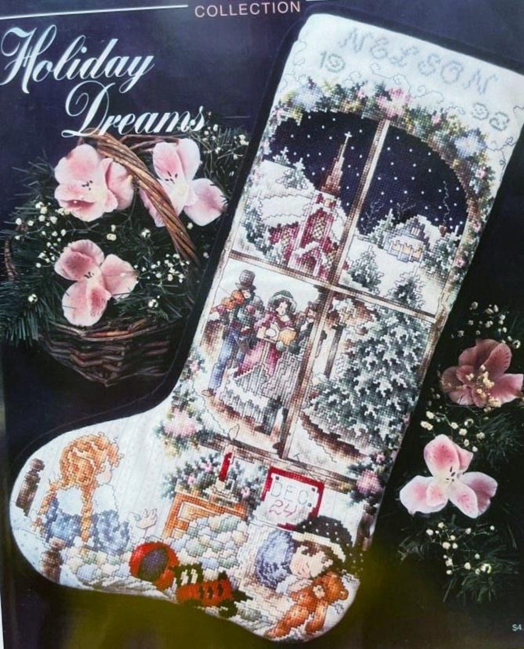 Counted Cross Stitch Pattern Holiday Dreams Stocking PDF Digital File ...