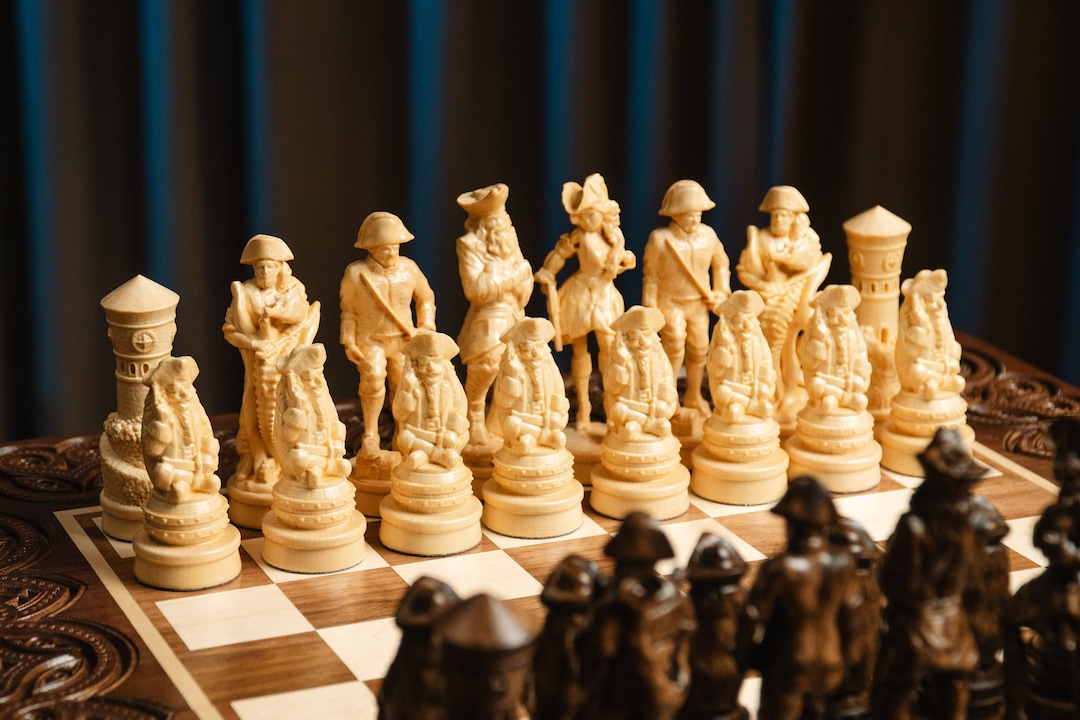 Pirate Handcrafted Wooden Chess Set Collector's Masterpiece for ...