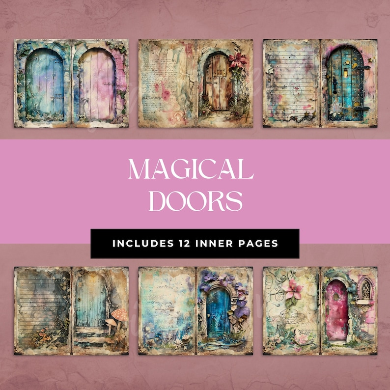 Magical Doors Junk Journal Vintage Fairy Doors Digital Papers for ...