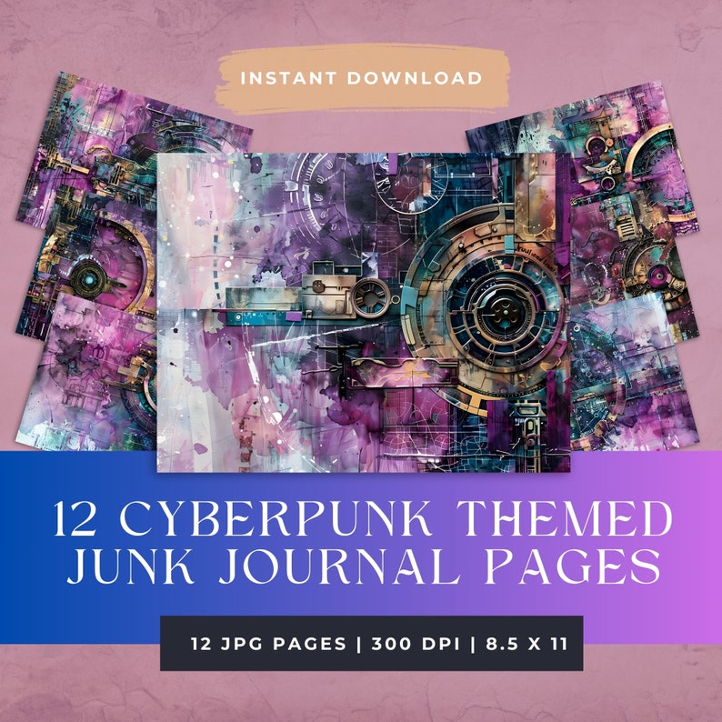 Cyberpunk Junk Journal: Sci-fi Digital Paper Pack (digital Download) - Etsy