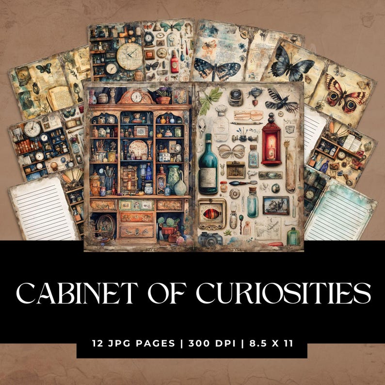 Cabinet of Curiosities Junk Journal Kit: Victorian Science (digital) - Etsy