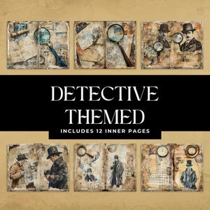 Detective Junk Journal Kit: Sherlock & Victorian Scenes (digital Papers ...