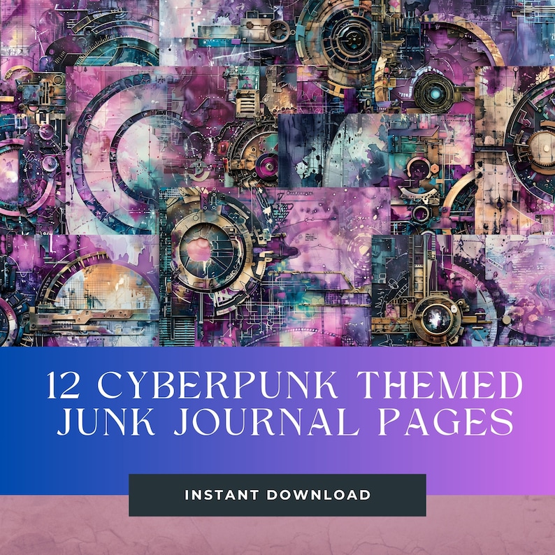 Cyberpunk Junk Journal: Sci-fi Digital Paper Pack (digital Download) - Etsy