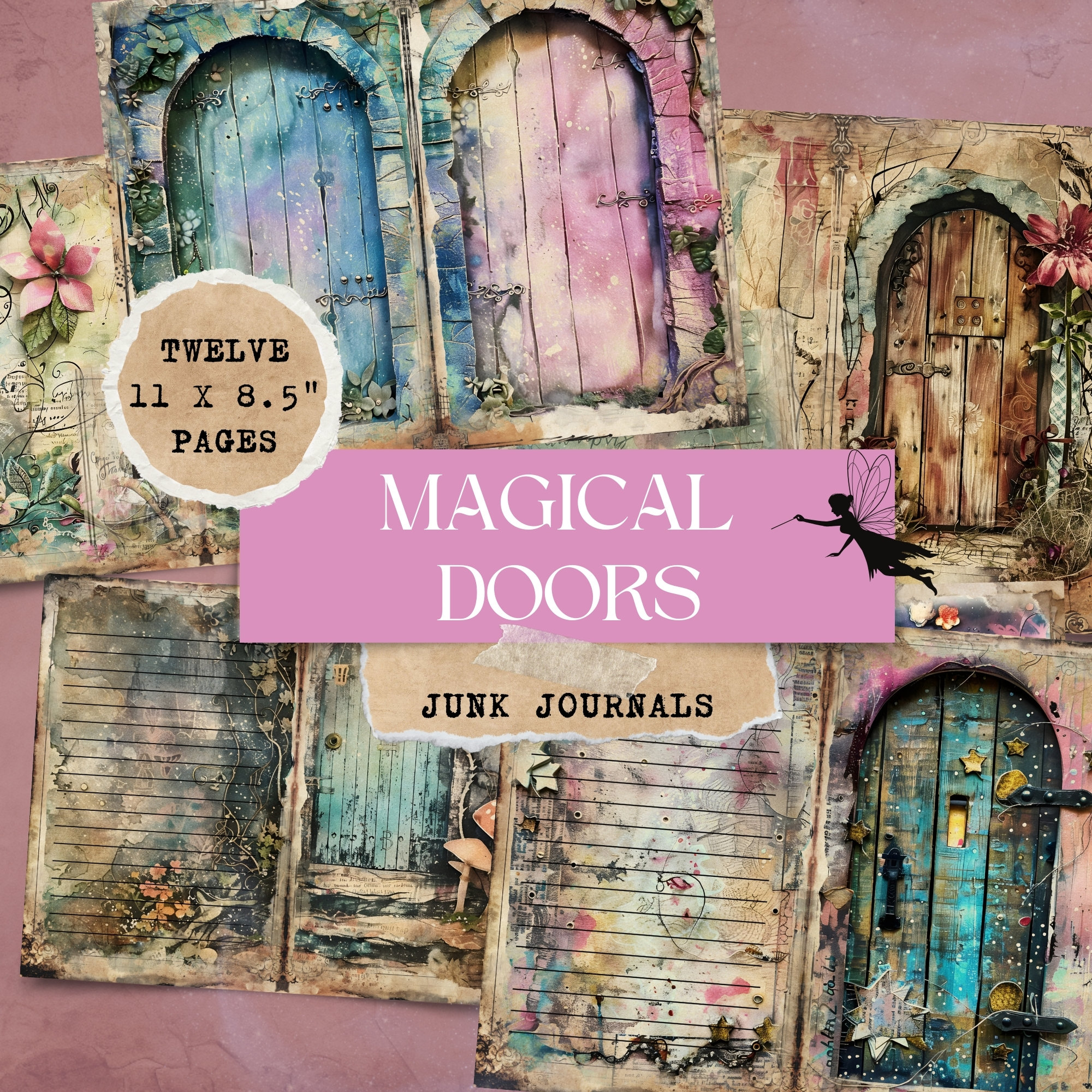Magical Doors Junk Journal Vintage Fairy Doors Digital Papers for ...