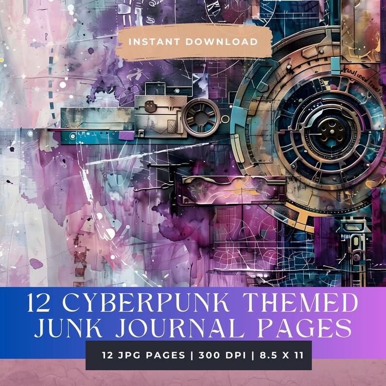 Cyberpunk Junk Journal: Sci-fi Digital Paper Pack (digital Download) - Etsy