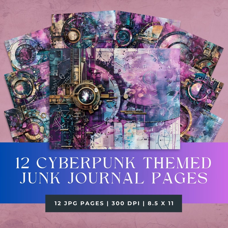 Cyberpunk Junk Journal: Sci-fi Digital Paper Pack (digital Download) - Etsy