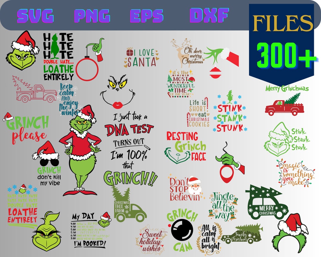Grinch Face Svg, Grinch Hand, Grinch SVG Bundle, Grinch Ornament ...