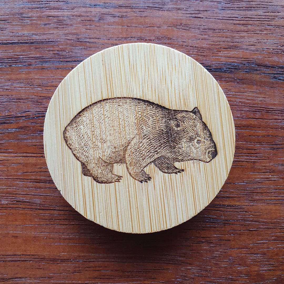 Wombat Australian Native Bamboo Wood Magnetic Bottle Opener Party ...