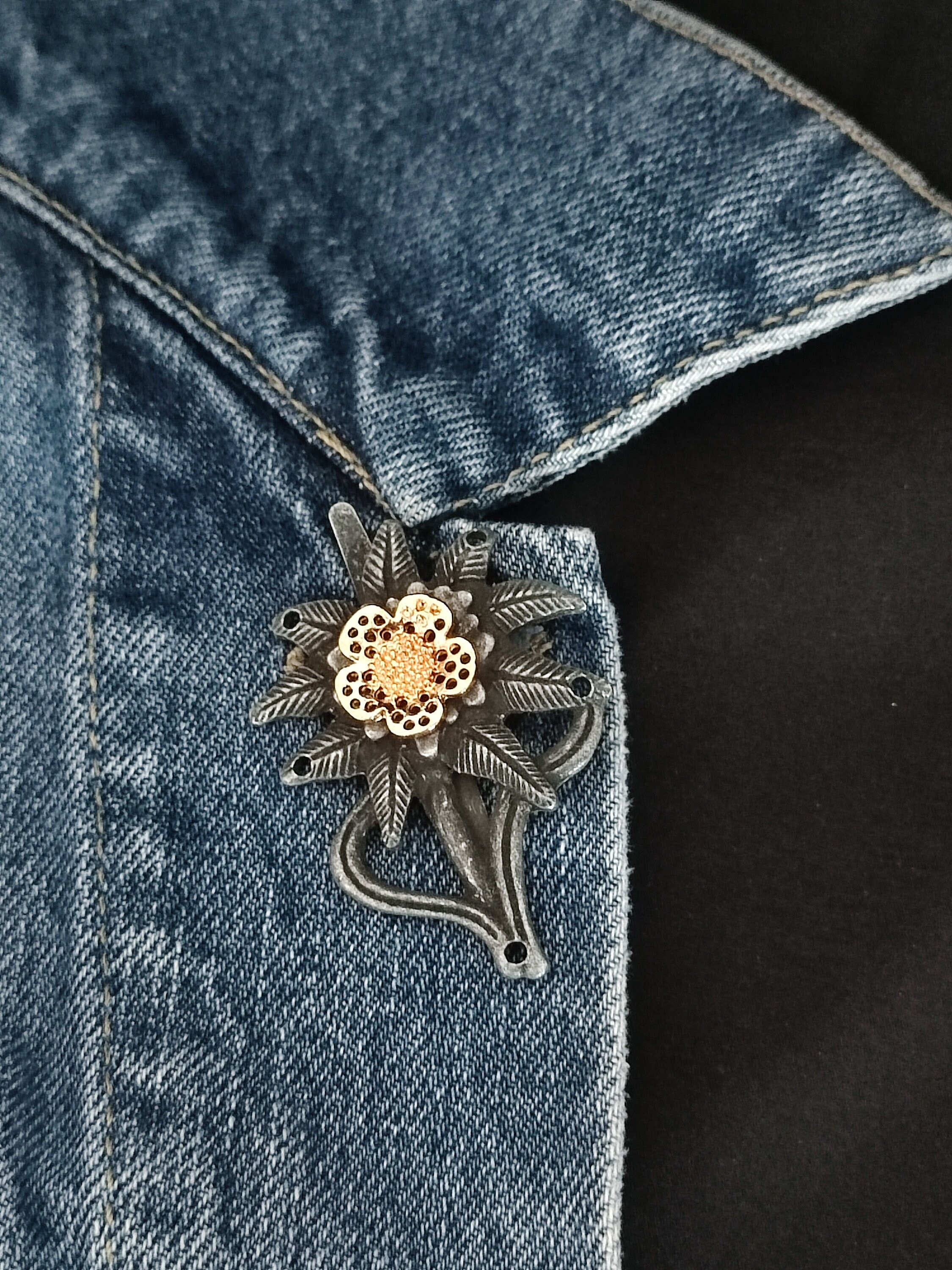 EDELWEISS FLOWER BROOCH, Symbol of Eternity and Purity, Mountaineer ...