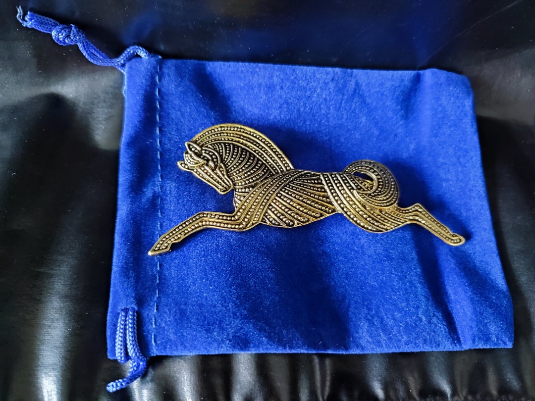BROCHE / PENDENTIF CHEVAL, Bijou Art Déco, Bijou Cavalier, Broche Dorée ...