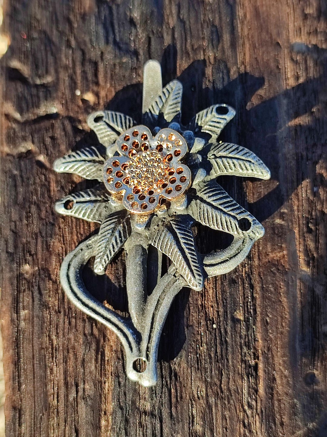 EDELWEISS FLOWER BROOCH, Symbol of Eternity and Purity, Alpenjäger ...