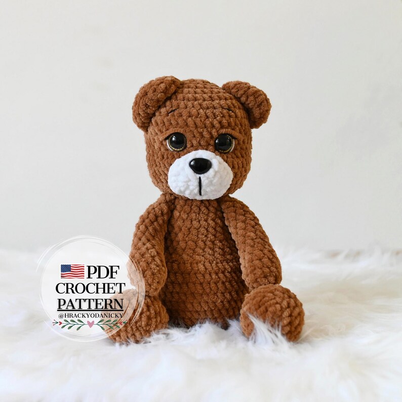 Crochet Bear PDF Pattern | Amigurumi Bear Tutorial With 44 Photos & 2 ...