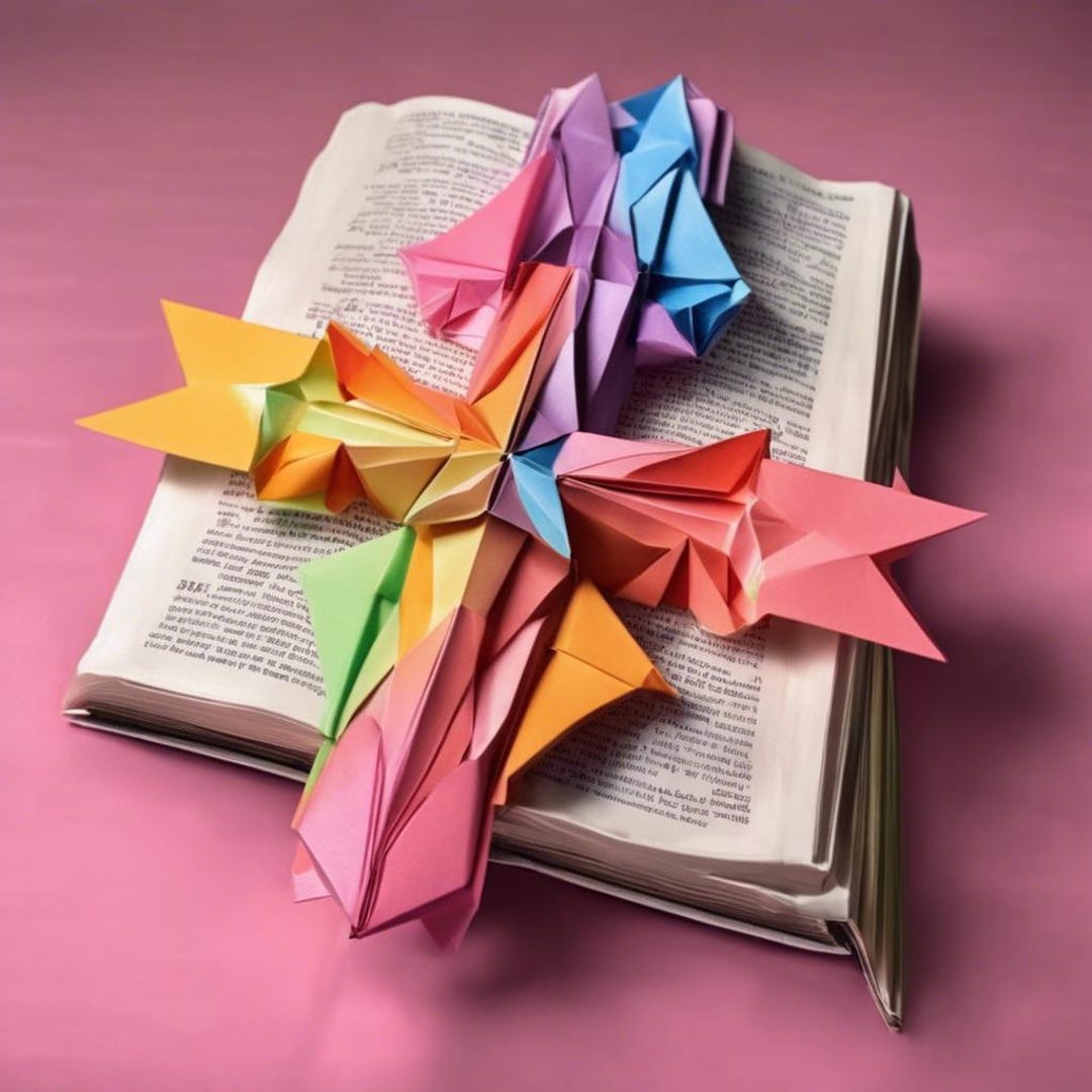 Origami Rainbow Cross Digital Art, Downloadable Christian Art, Unique ...