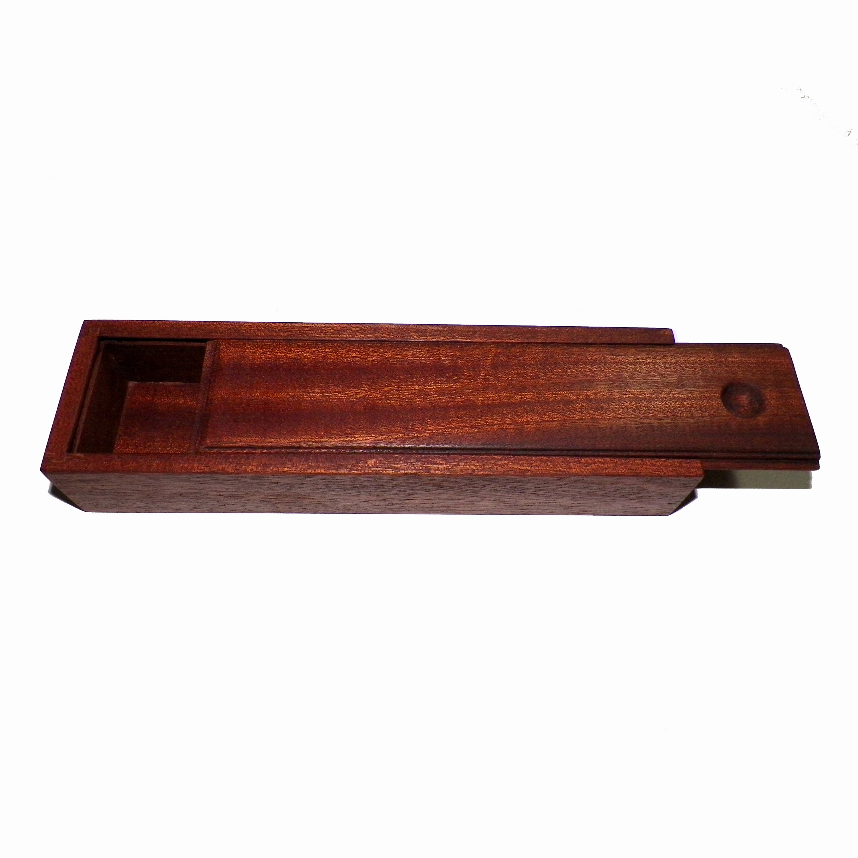Wooden Pencil Box With a Sliding Lid / Mahogany Wood / Giftbox / Wooden ...