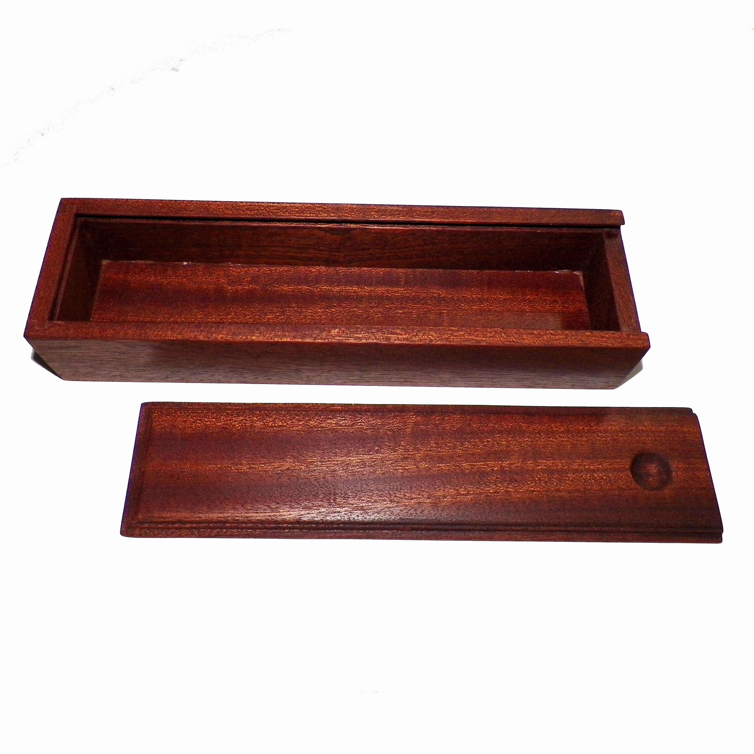 Wooden Pencil Box With a Sliding Lid / Mahogany Wood / Giftbox / Wooden ...