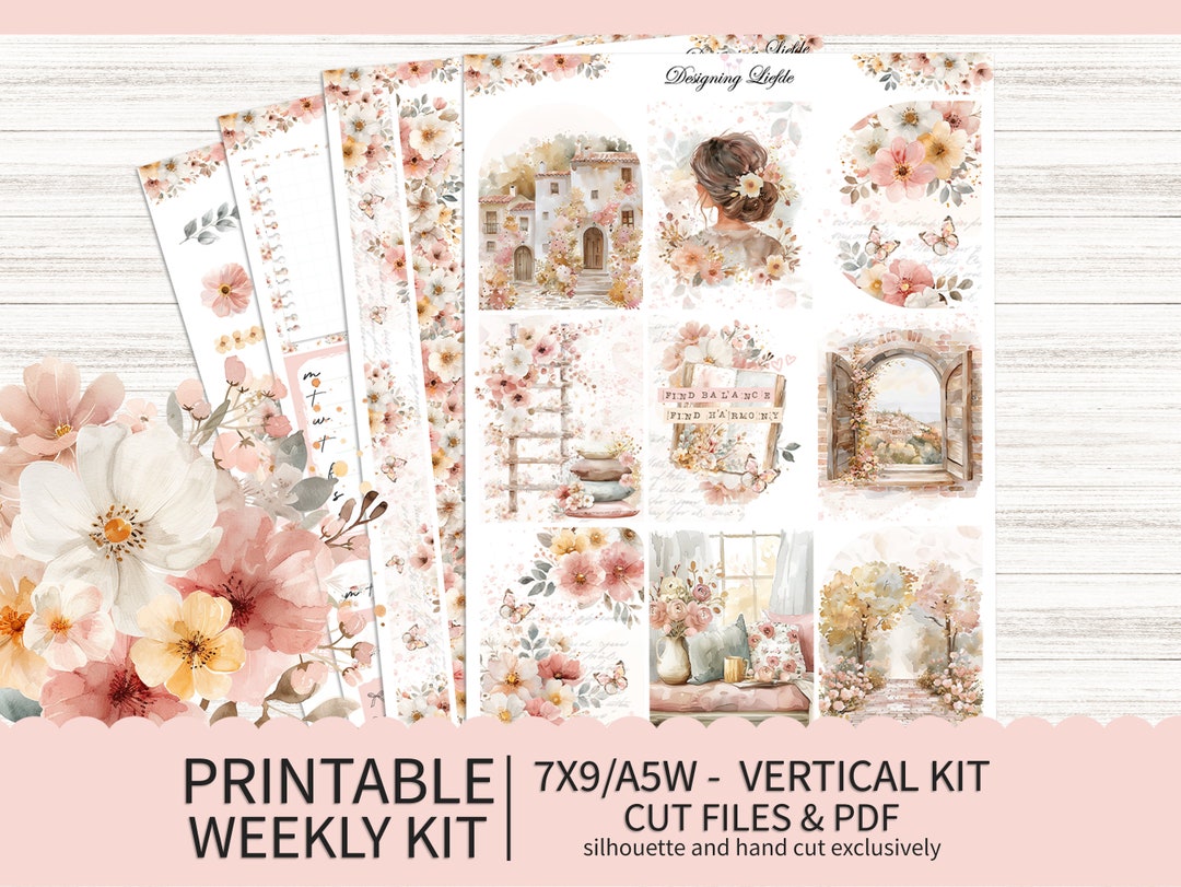 Printable Weekly Planner Sticker Kit for 7X9 / A5W Planners - Harmony ...