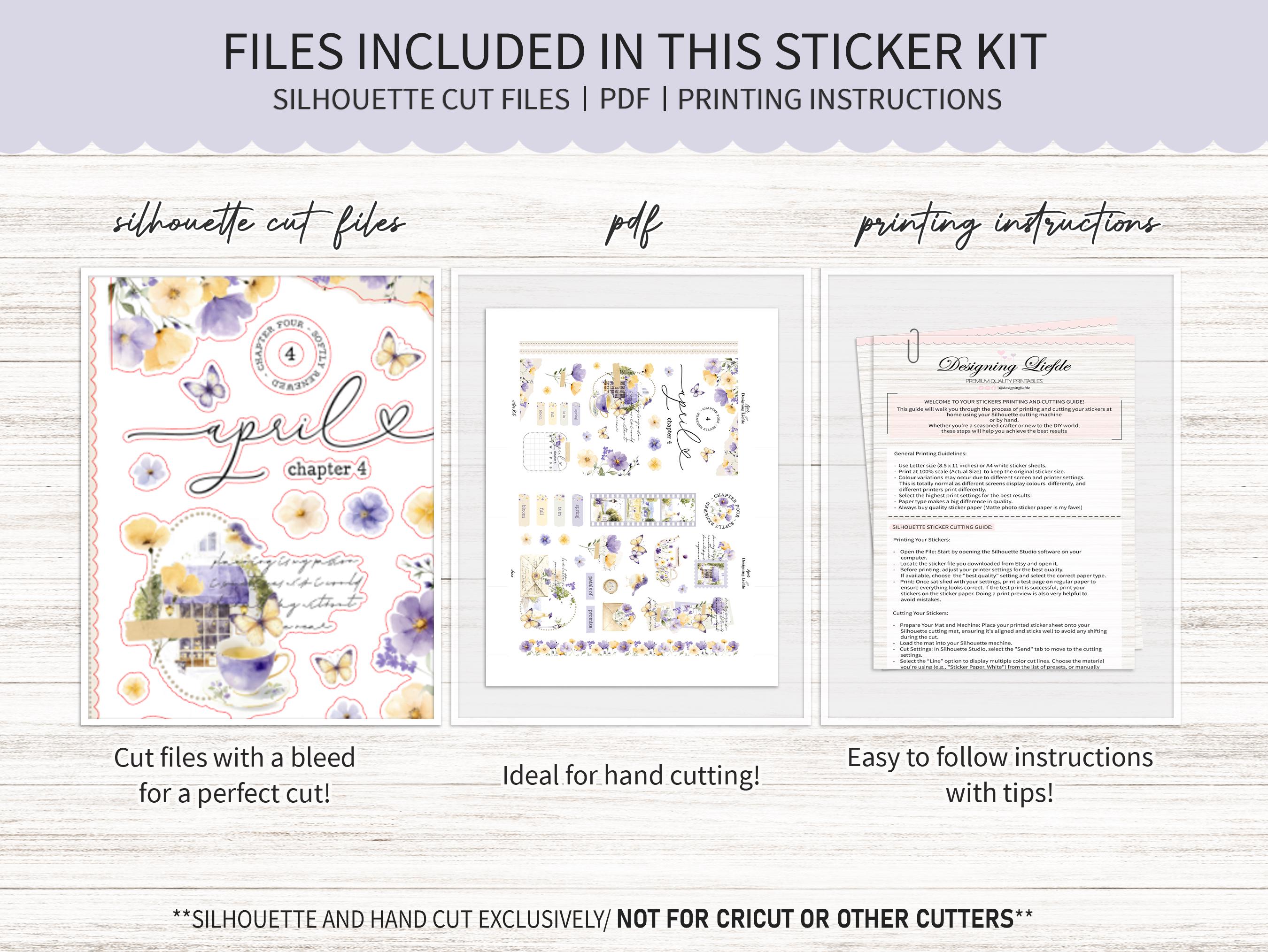 Printable April Monthly Intro Kit / Dashboard Monthly Planner Sticker ...