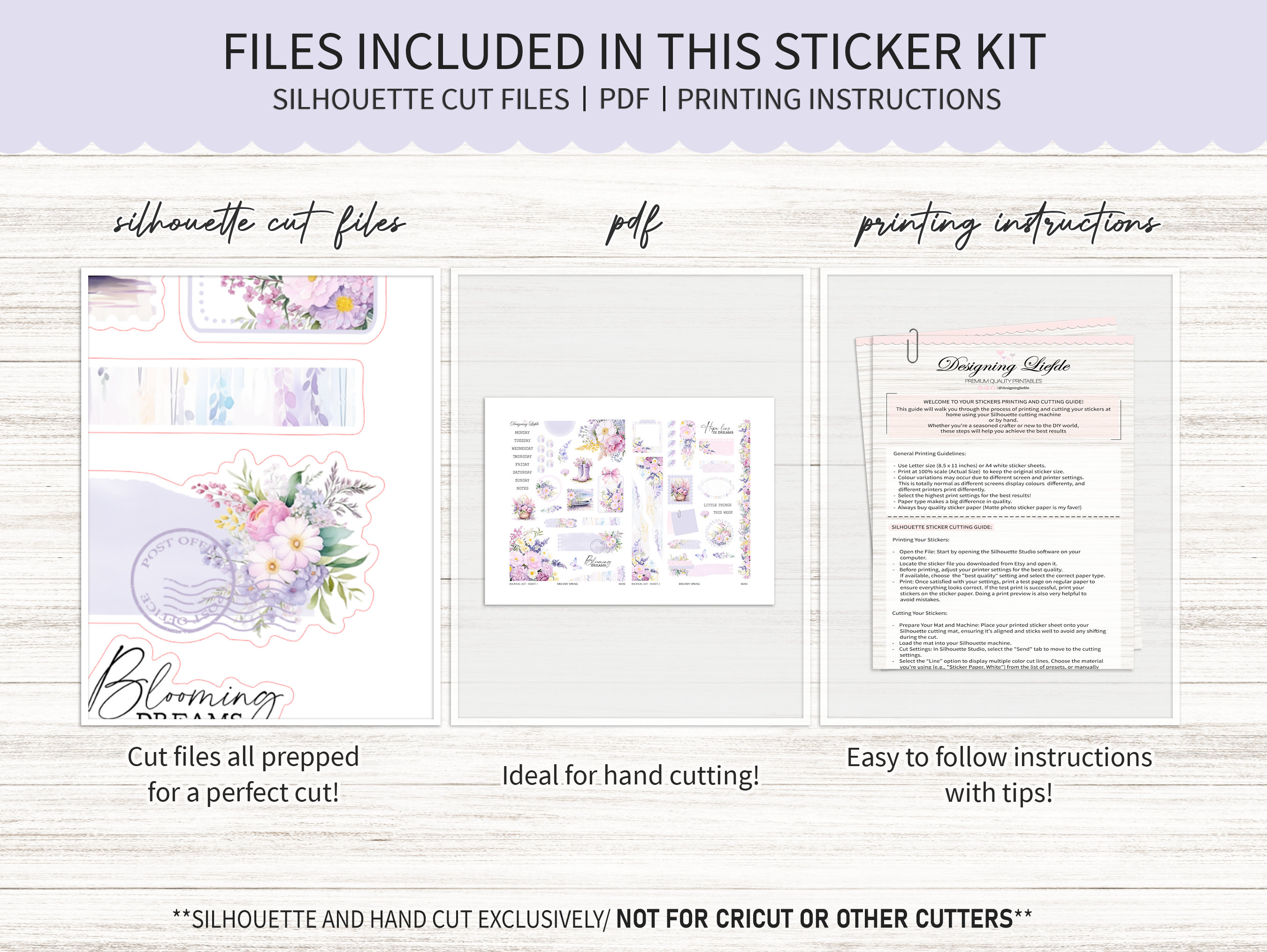 Printable Journal Sticker Kit Dreamy Spring Any Planner - Etsy