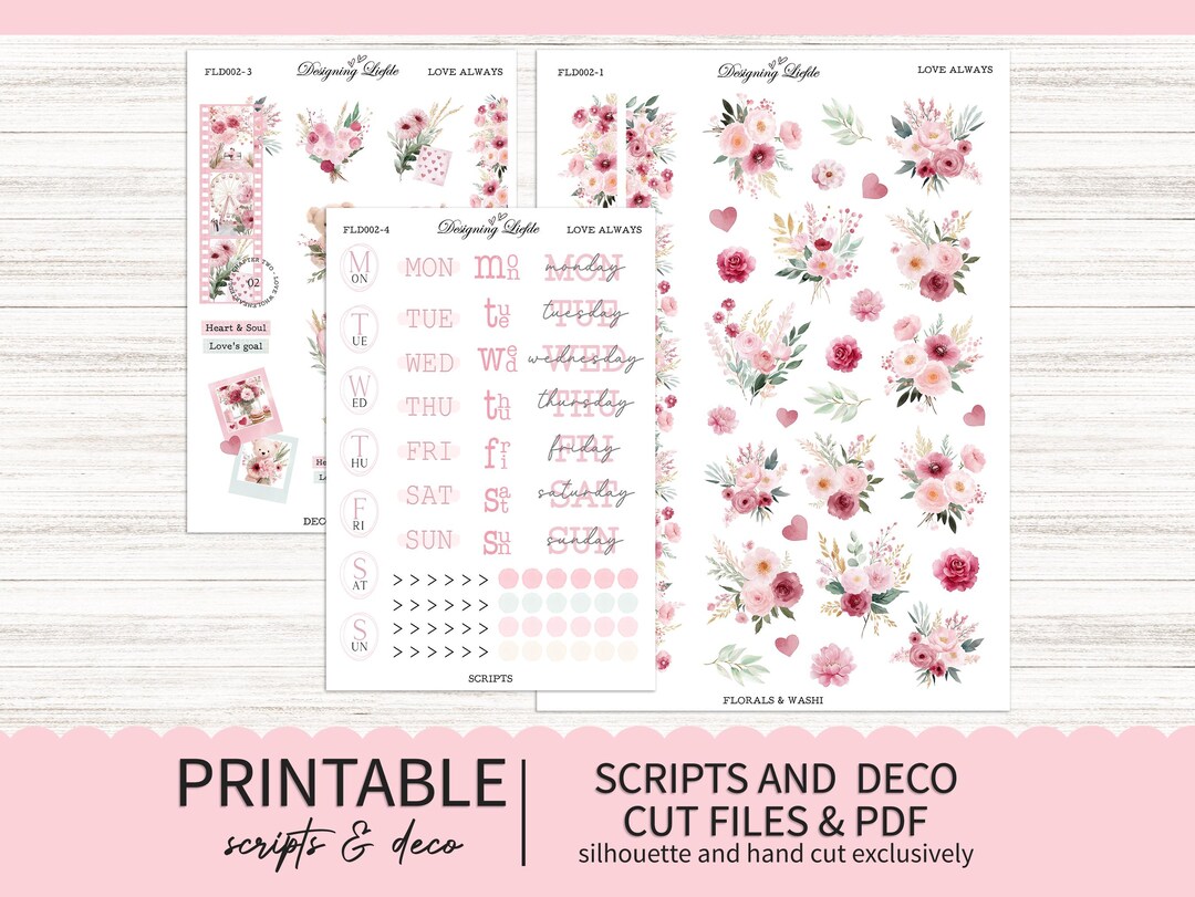 Printable Scripts and Deco - Love Always - Etsy