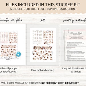 Printable Scripts and Deco - Beary Cozy - Any Planner - Etsy