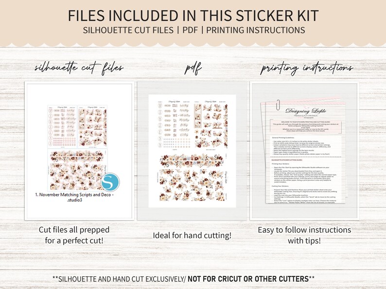 Printable Scripts and Deco - Beary Cozy - Any Planner - Etsy