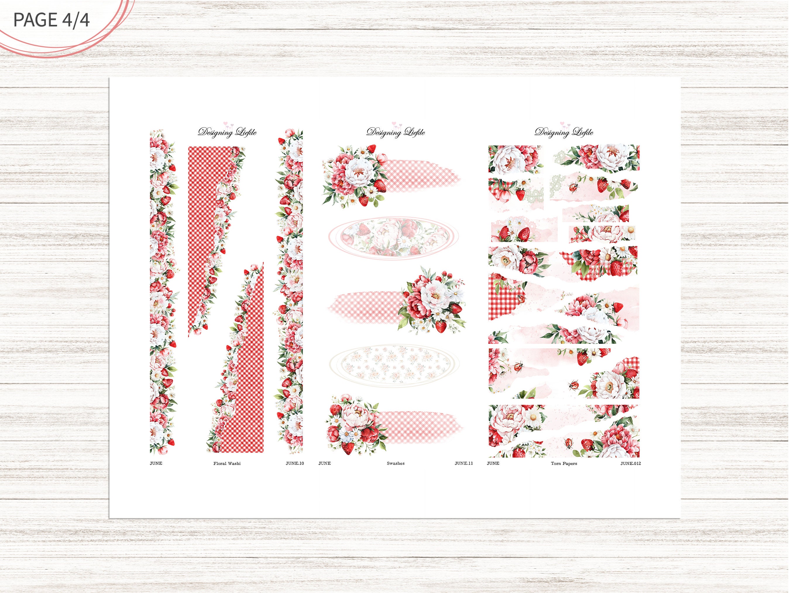 June Decorative Monthly Printable Planner Sticker Kit Any Planner - Etsy