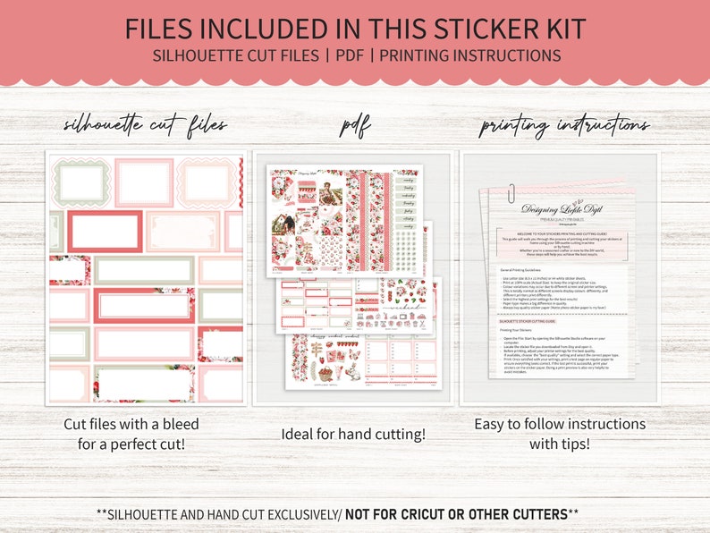 Berry Sweet Printable Weekly Planner Sticker Kit for 7X9 / A5W Vertical ...