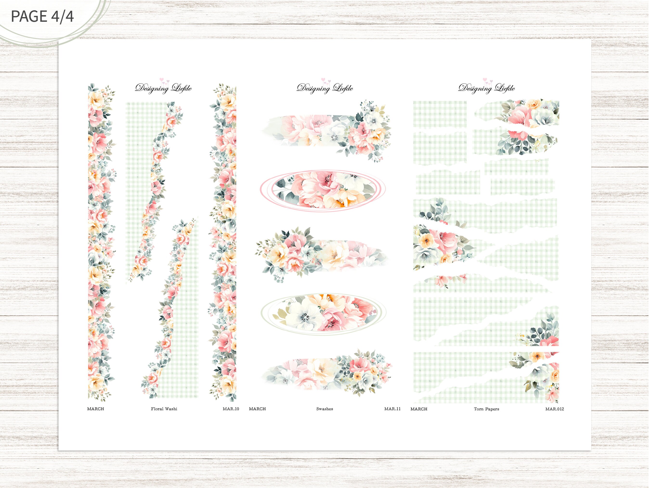 March Decorative Monthly Printable Planner Sticker Kit Any Planner - Etsy