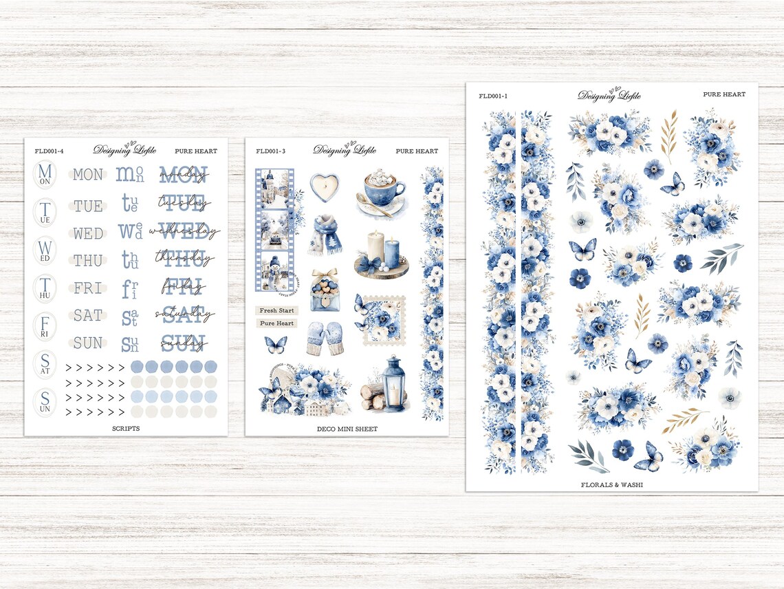 Printable Scripts and Deco Pure Heart - Etsy