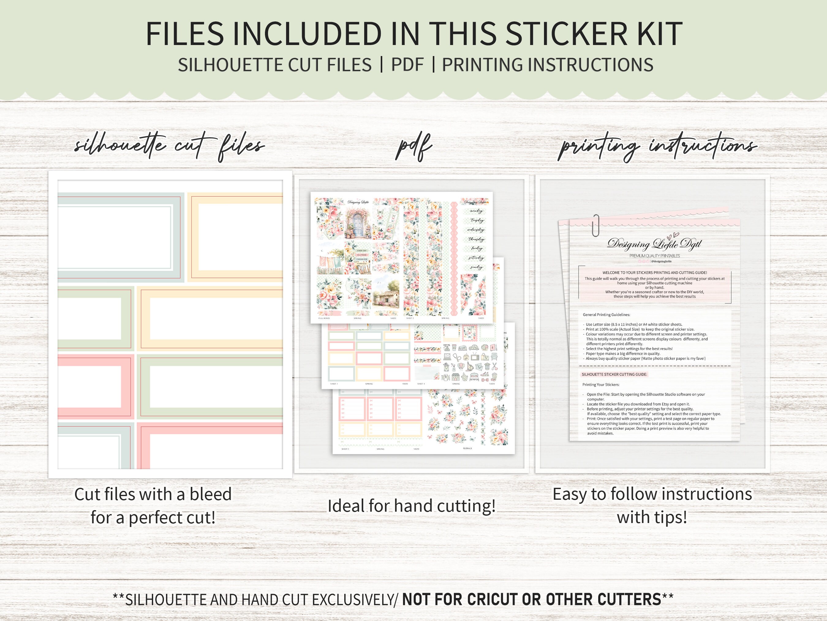 7X9 / A5W Vertical Weekly Printable Planner Sticker Kit SPRING - Etsy