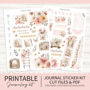 Printable Journal Sticker Kit - Harmony - Any Planner - Etsy