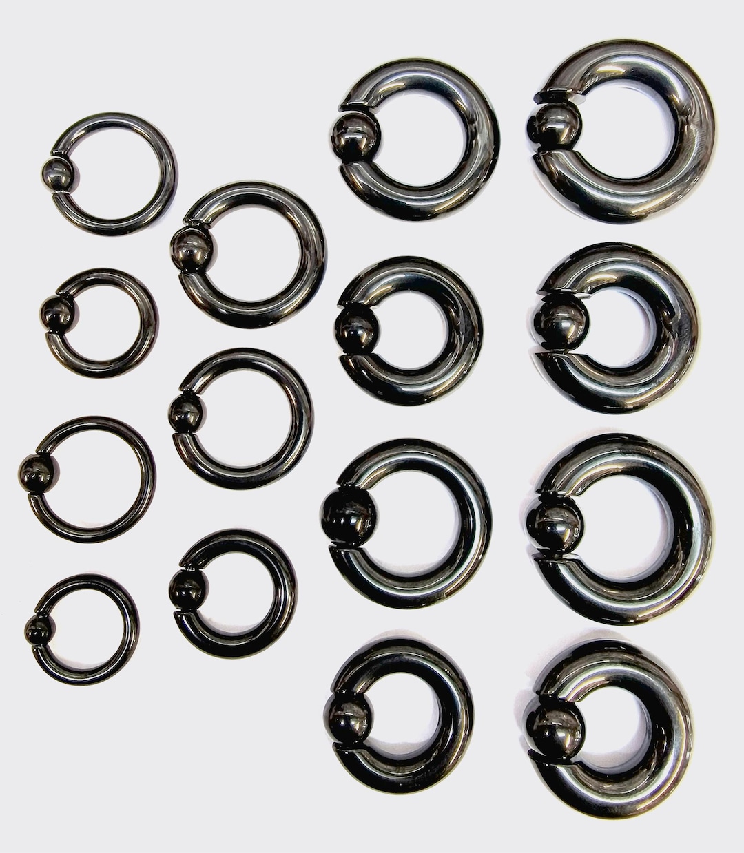 Handmade Black Titanium Prince Albert Ring: Captive Bead Body Jewelry ...