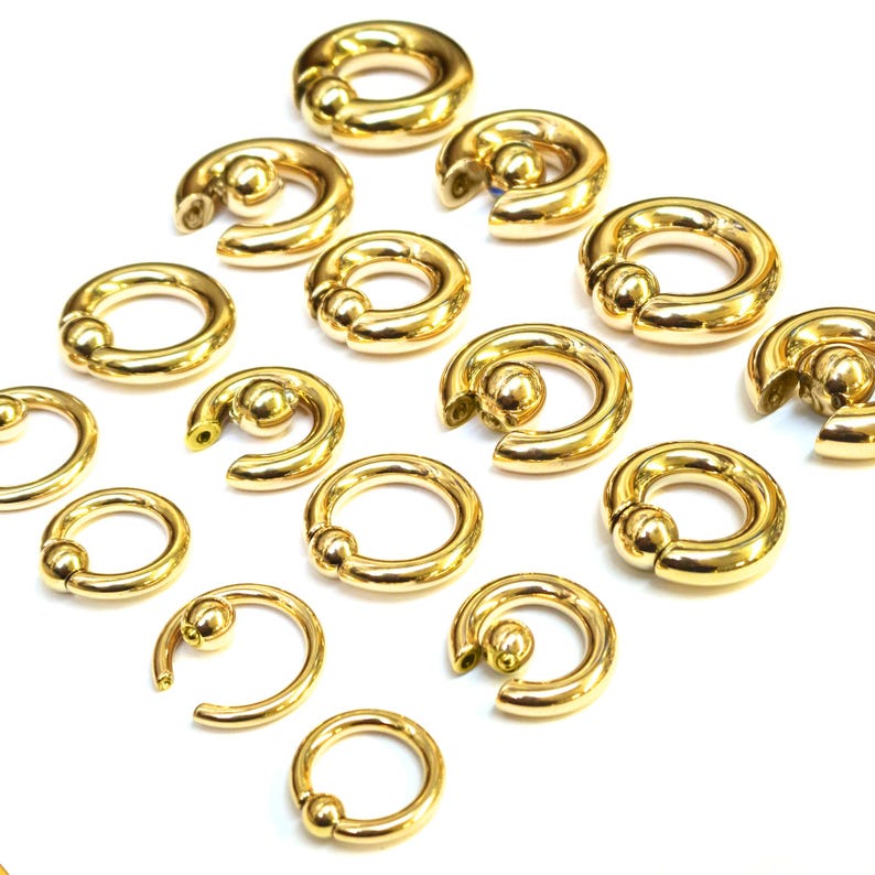 Gold Titanium Prince Albert Ring: Implant Grade Ball Closure (8g-00ga ...