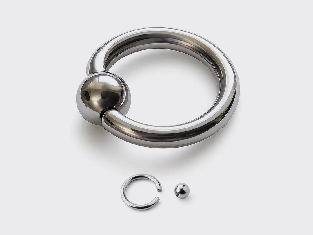 Captive Bead Ring: Body Piercing Jewelry Titanium Implant - 18G TO 00G ...