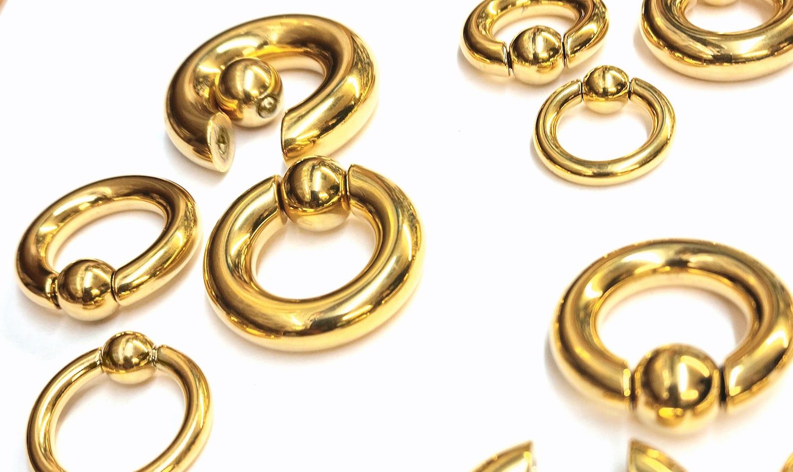 Gold Titanium Prince Albert Ring: Implant Grade Ball Closure (8g-00ga ...