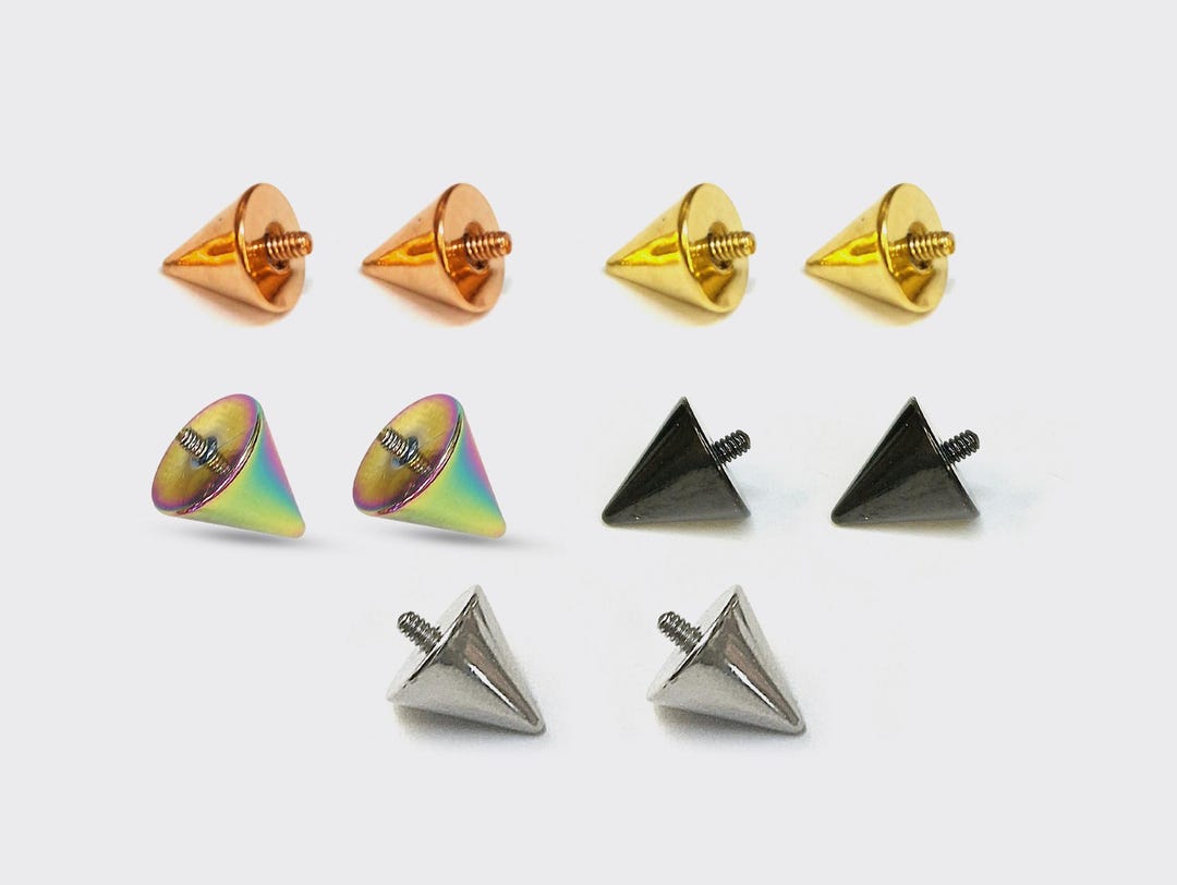 Internal Piercing Replacement (2pcs) Spike and Cones Loose Parts - Body ...