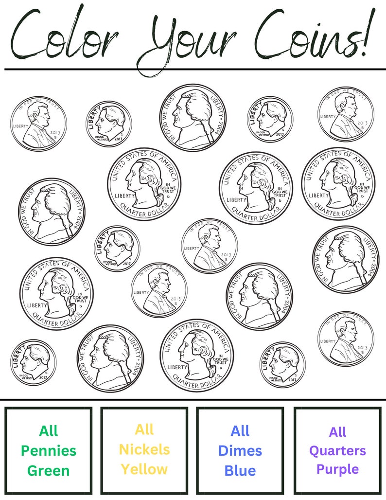 Learn Your Money - Worksheets for Kids - Homeschooling Lessons - Etsy