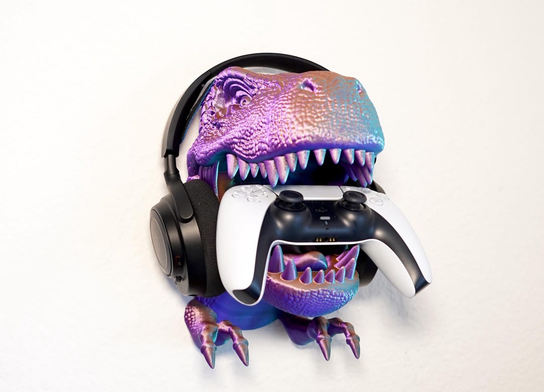 T-rex Controller & Headset Holder | Playstation / Xbox Accessories ...