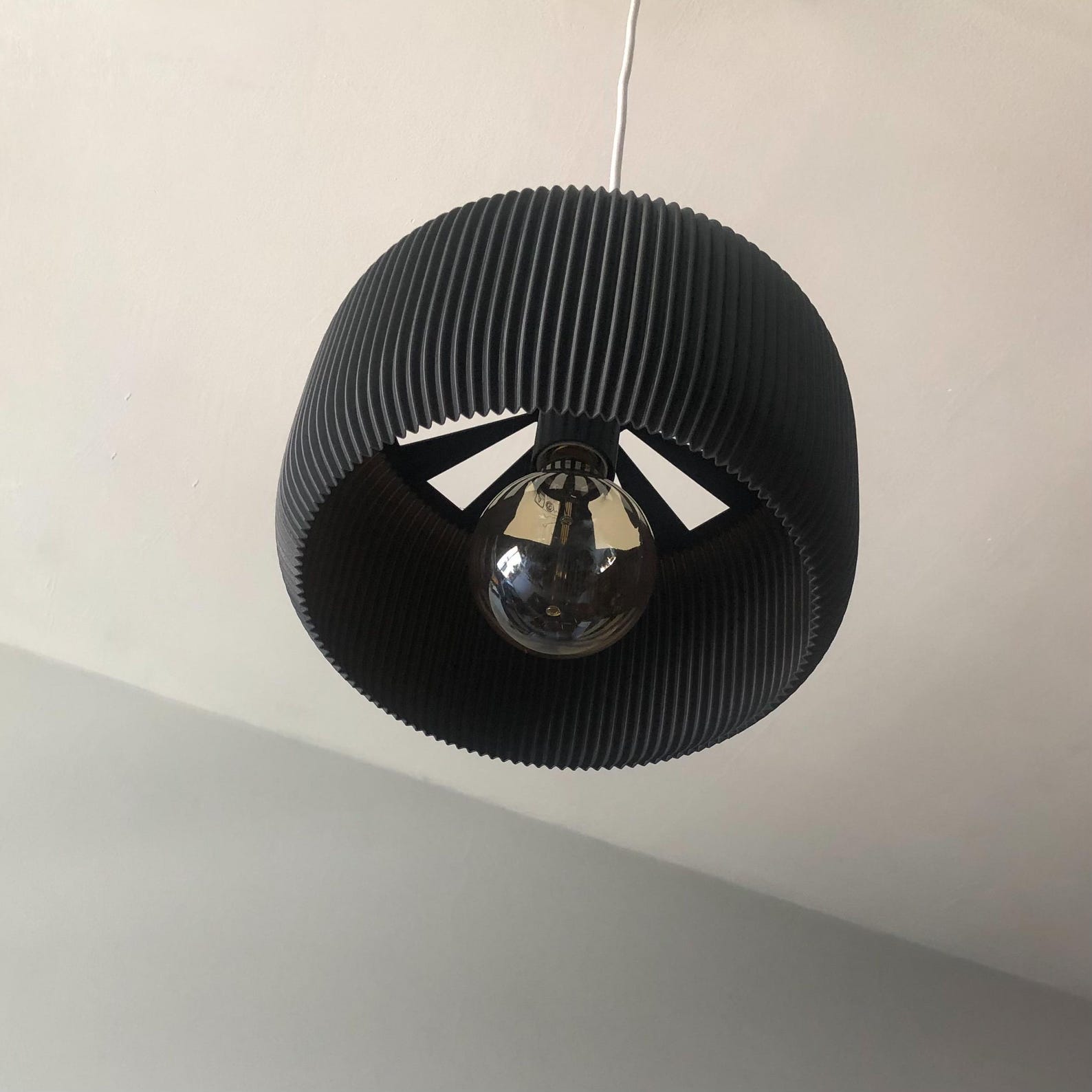 Lisboa Hanging Lamp Shade | Modern Pendant Light With Fluted Design ...